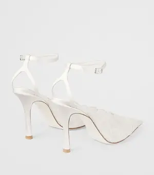 JIMMY CHOO Faiz 100 Lace Heeled Pumps - Ivory