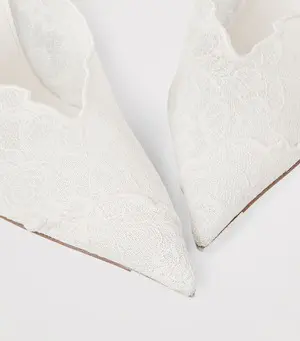 JIMMY CHOO Faiz 100 Lace Heeled Pumps - Ivory