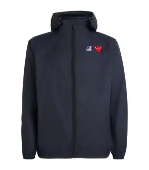 Play Comme Des Garcon X K-way Water-resistant Jacket - Navy