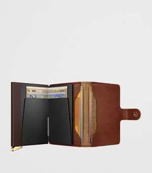 SECRID Basco Leather Miniwallet - Brown