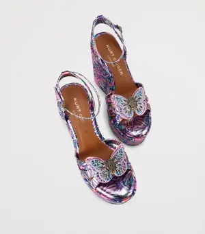 Kurt Geiger Butterfly Wedge Sandals - Purple