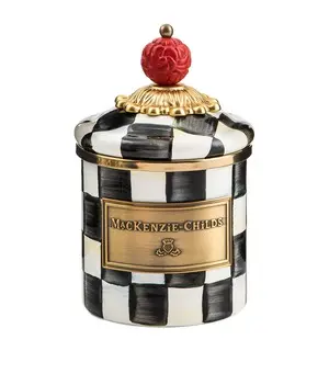MACKENZIE-CHILDS Mini Courtly Check Canister - Black