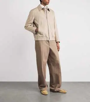 LARDINI Cotton-silk Bomber Jacket