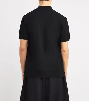 Play Comme Des Garcon Heart Logo Polo Shirt - Black