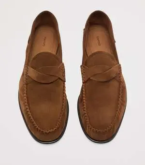 TOM FORD Suede Loafers - Brown