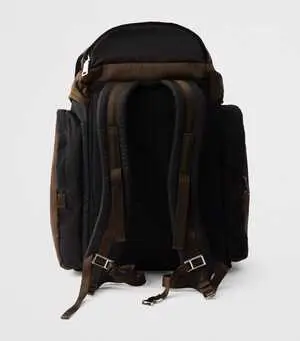 Prada Re-nylon And Saffiano Leather Backpack - Black