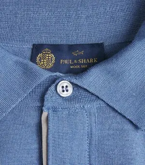 Paul & Shark Wool-silk Polo Shirt - Blue