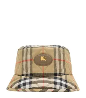 Burberry Quilted Bucket Hat - Neutral