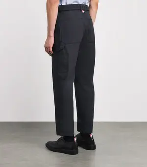 Thom Browne Cotton Cargo-pocket Straight Trousers