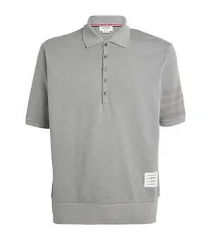Thom Browne Cotton 4-bar Polo Shirt - Grey