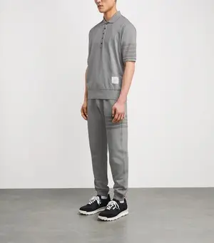 Thom Browne Cotton 4-bar Polo Shirt - Grey