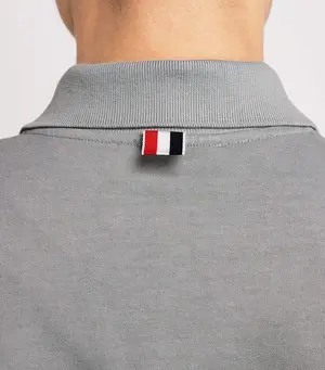 Thom Browne Cotton 4-bar Polo Shirt - Grey