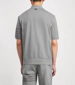 Thom Browne Cotton 4-bar Polo Shirt - Grey