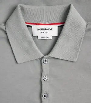 Thom Browne Cotton 4-bar Polo Shirt - Grey