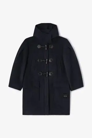 GANNI Wool Duffle Coat - Navy