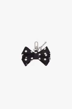 GANNI Bow Charm With Dots - Black