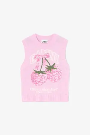 GANNI Sleeveless Vest - Pink