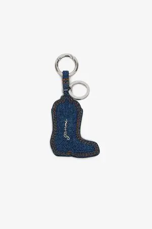 GANNI Western Boot Keyring - Blue