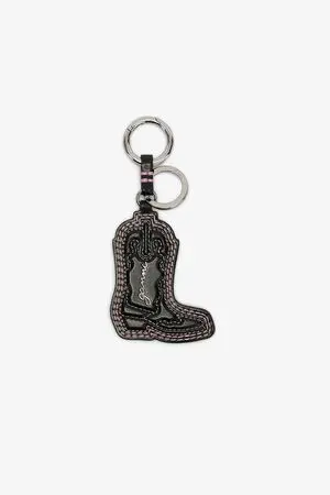 GANNI Western Boot Keyring - Pink