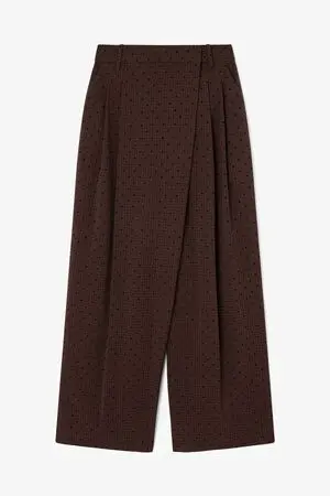 GANNI Flock Check Cross-over Trousers