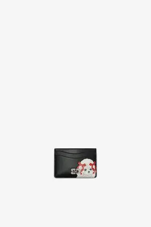 GANNI Bou Card Holder With Poodle - Black