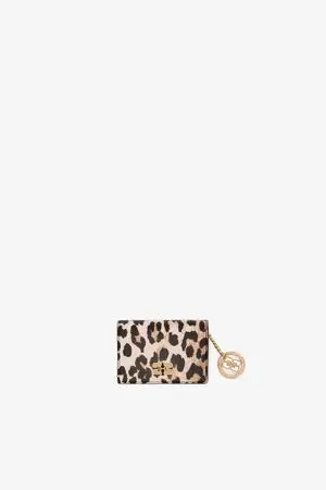 GANNI Bou Card Holder With Flap - Brown