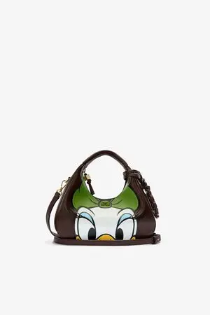 GANNI Daisy Duck Mini Hobo Bag - Brown