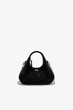 GANNI Ganni Mini Hobo Bag Black