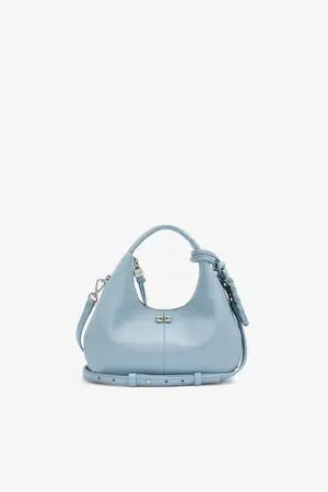 GANNI GANNI Mini Hobo Bag With Top Handle And Adjustable Strap Blue