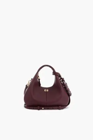 GANNI Mini Hobo Bag Red