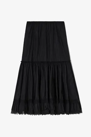 GANNI Asymmetrical Hem Skirt - Black