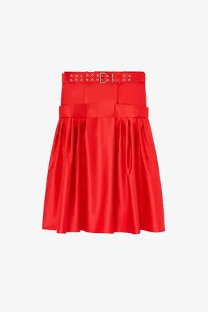 GANNI Asymmetrical Hem Skirt - Goji Berry