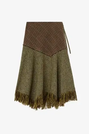 GANNI Asymmetrical Hem Skirt - Mixed