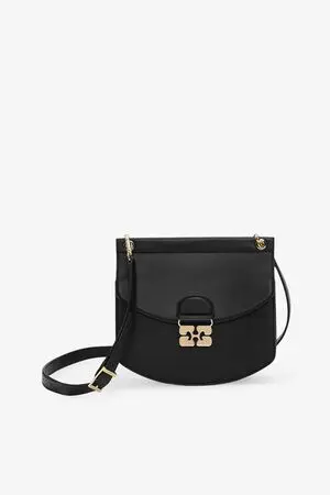GANNI Small Apo-g Shoulder Bag - Black