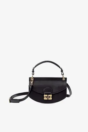 GANNI Mini Top Handle Bag - Black