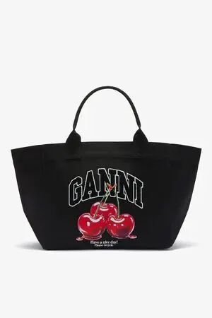 GANNI Cherry Print Tote Bag - Mixed