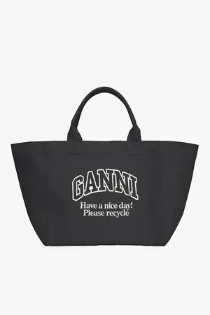 GANNI Black Xxl Tote