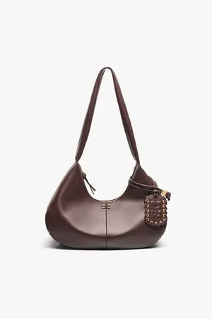 GANNI Medium Hobo Bag - Brown