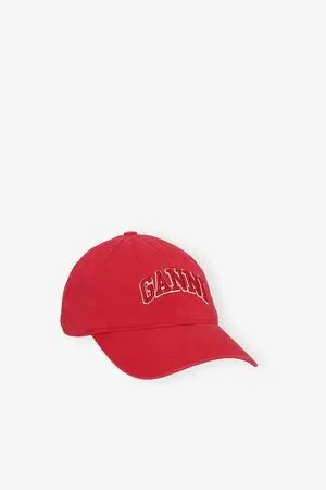 GANNI Canvas Cap - Red