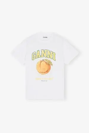 GANNI Relaxed Fit Graphic T-shirt - White