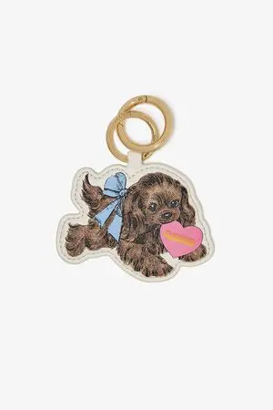 GANNI Puppy Keyring - Brown