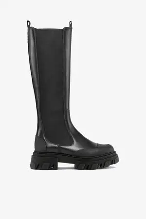 GANNI Cleated High Chelsea Boots