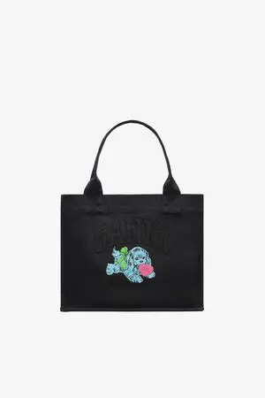 GANNI Large Puppy Print Tote