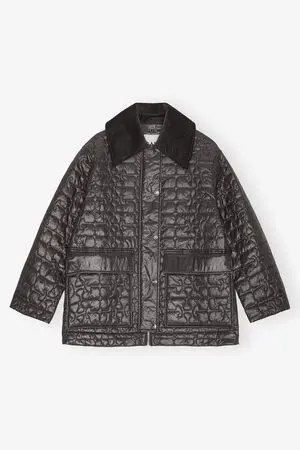 GANNI Quilted Midi Jacket - Mixed