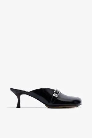 GANNI Sue Heeled Mules - Black