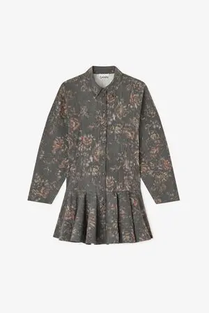GANNI Floral Shirt Dress