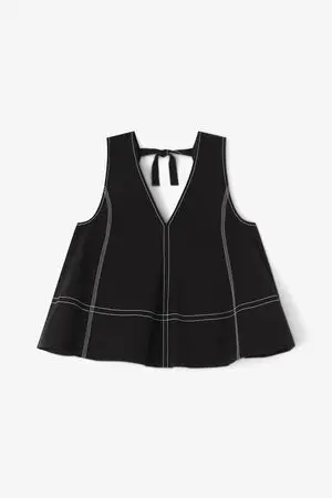 GANNI Cotton A-line Top