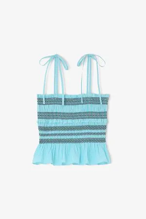 GANNI Top - Blue