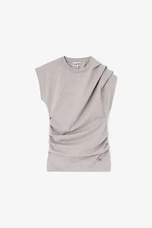 GANNI Top - Grey