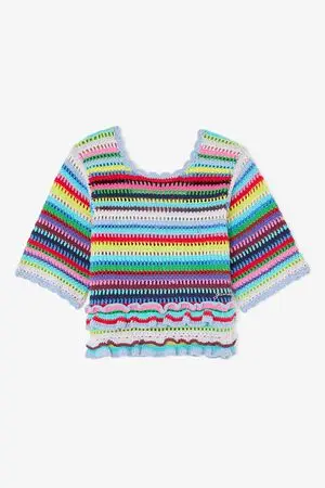 GANNI Smocked Bodice Top With Spaghetti Straps - Mixed